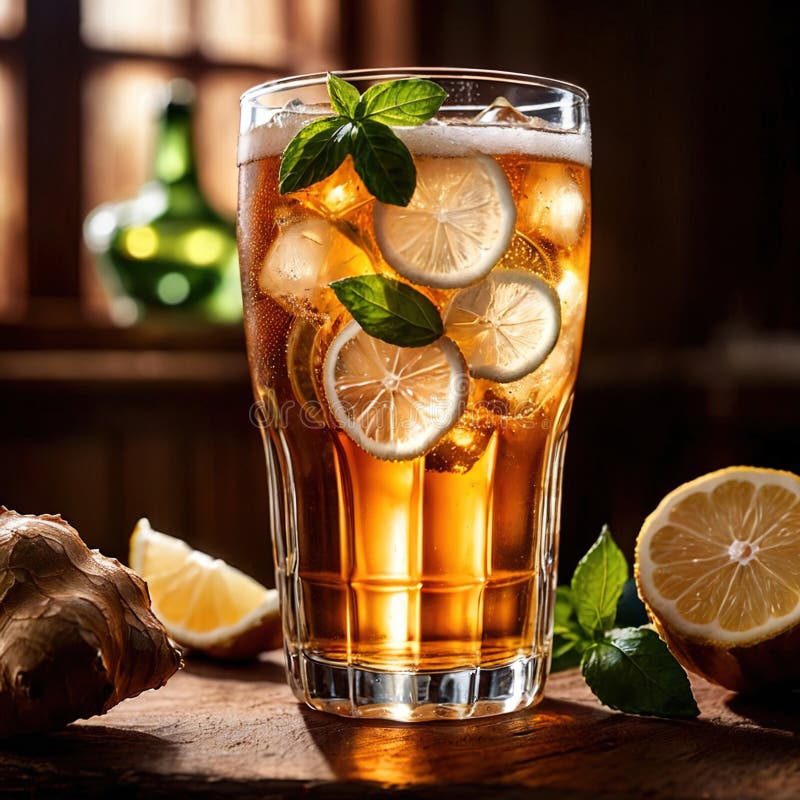 Ginger Ale, Refreshing Cold Carbonated Soft Drink Stock Illustration ...