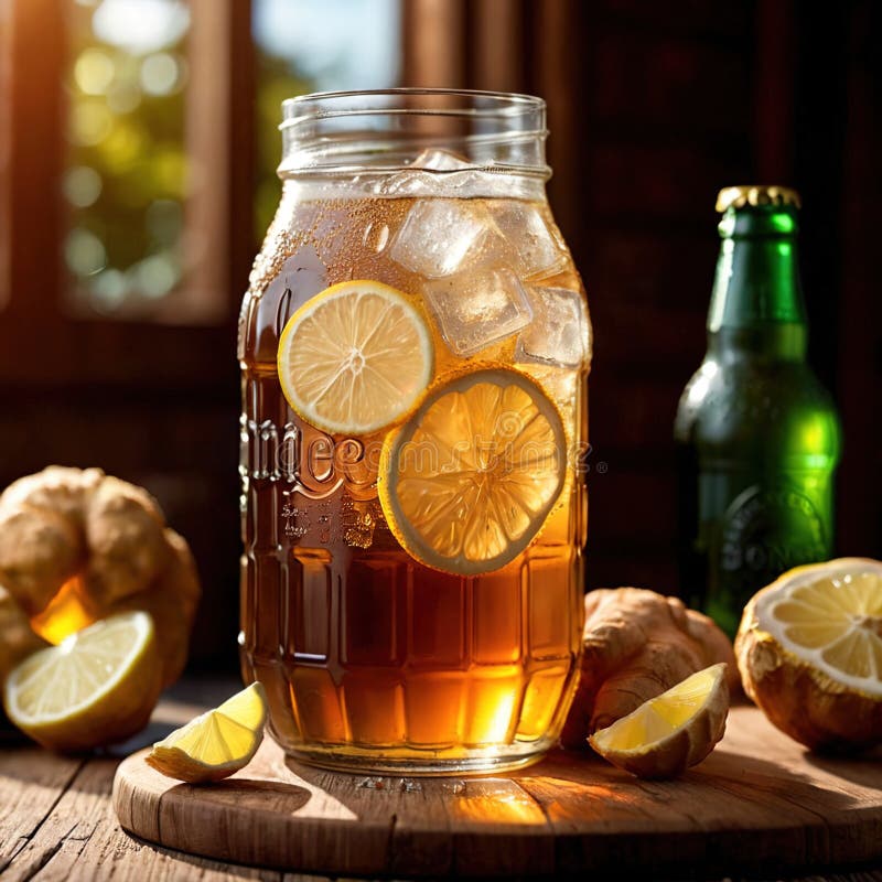 Ginger Ale, Refreshing Cold Carbonated Soft Drink Stock Illustration ...