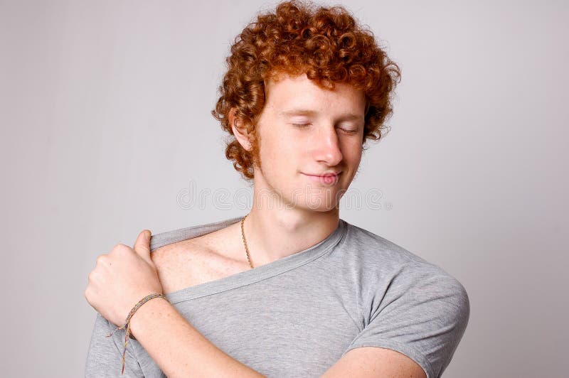 Tired ginger boy stock image. Image of problematic, problem - 15641515