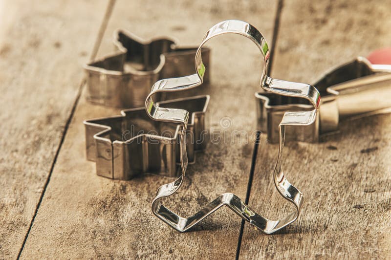 Ginger Bread Man Cookie Cutter Stock Photo - Image of bread, metal ...