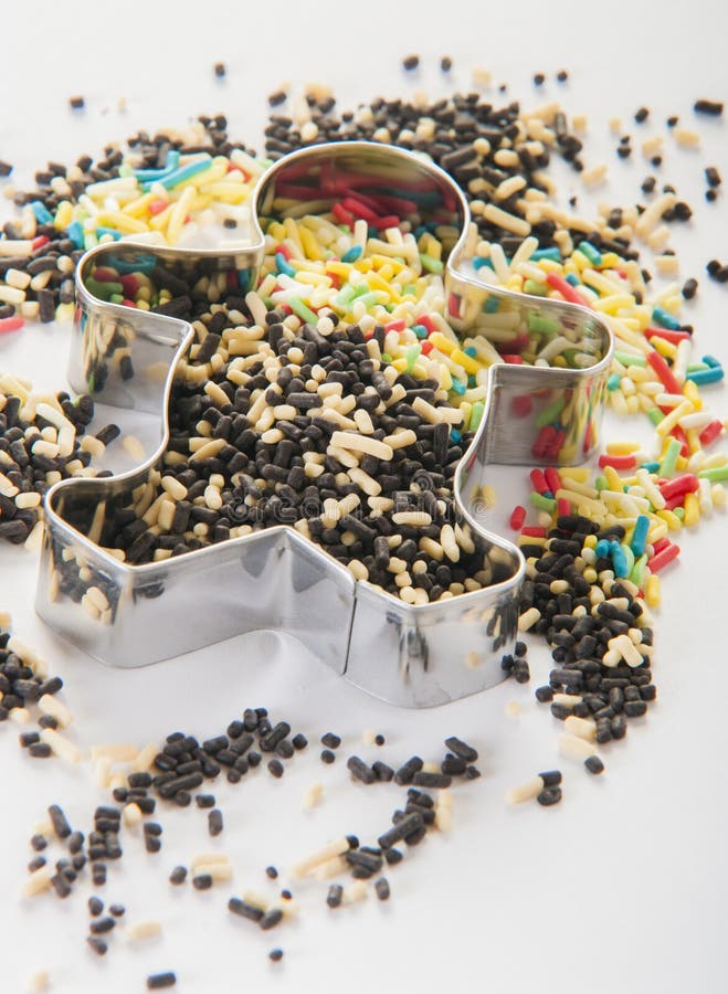 Ginger Bread Man Cookie Cutter Stock Photo - Image of metallic, outline ...