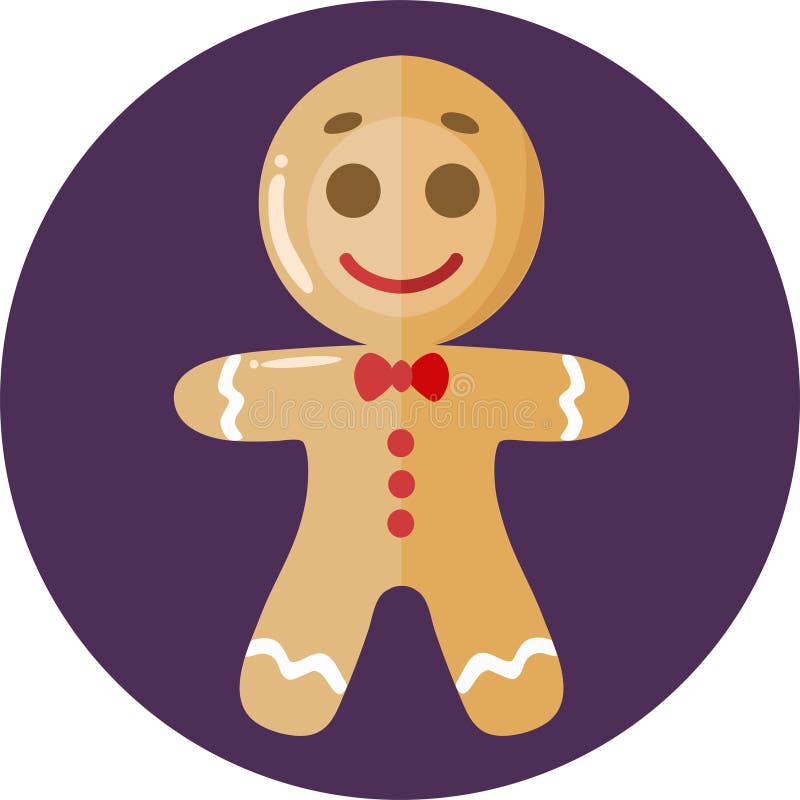 Ginger Bread Man Isolated Illustration Stock Vector - Illustration of ...