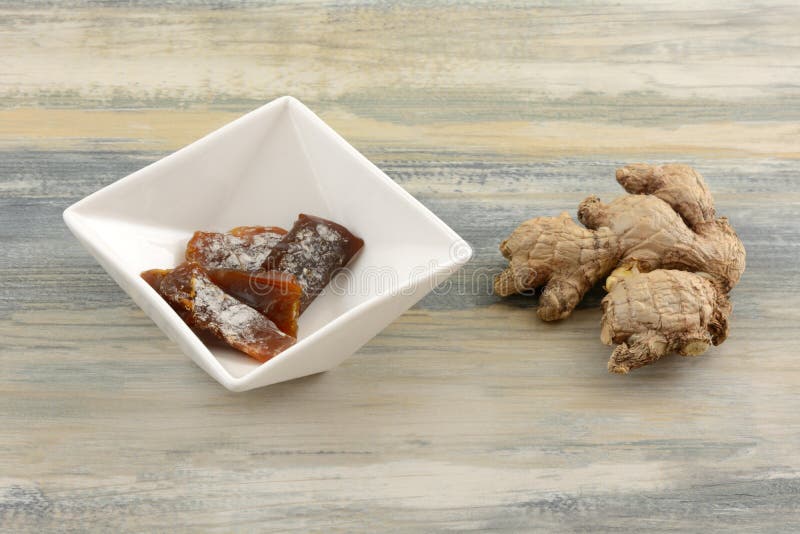 Ginger Candy Chews with Fresh Ginger Root Stock Photo - Image of sweet ...