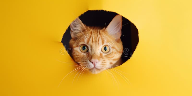 Ginger Cat in a Box Created with Generative Ai Tools Stock Illustration ...