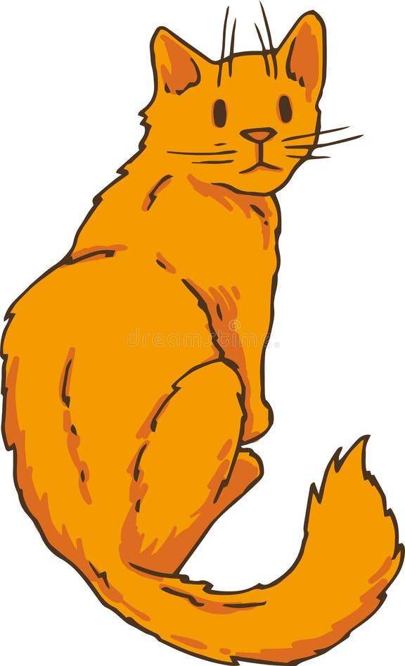 Ginger Cat stock vector. Illustration of kitty, animal - 240769471