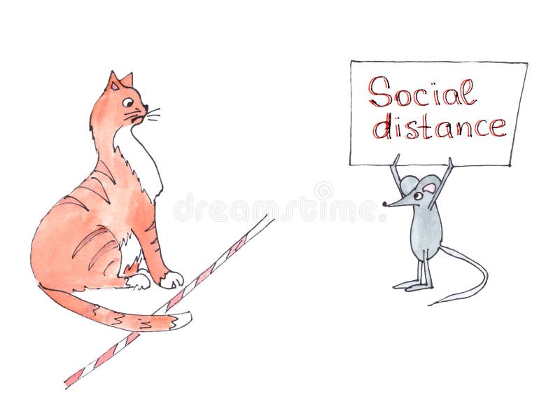 Ginger Cat and the Grey Mouse are Debating about the Social Distance ...