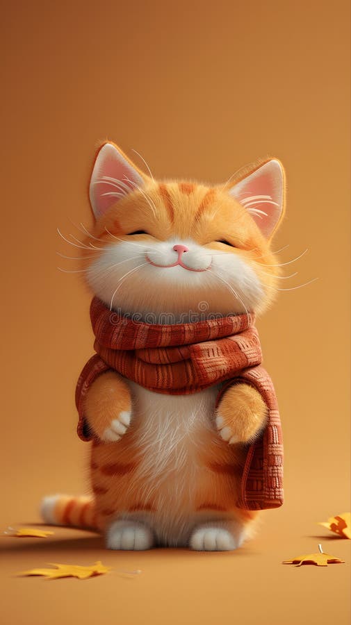 Cute Ginger Cat Character. Ideas from the Cuteness of Ginger Cats Stock ...