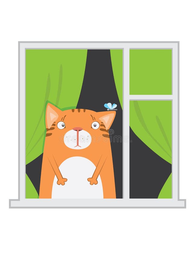 Cartoon Cat Window Stock Illustrations – 2,074 Cartoon Cat Window Stock ...