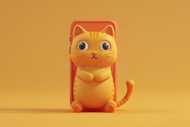 Cute Ginger Cat Character. Ideas from the Cuteness of Ginger Cats Stock ...