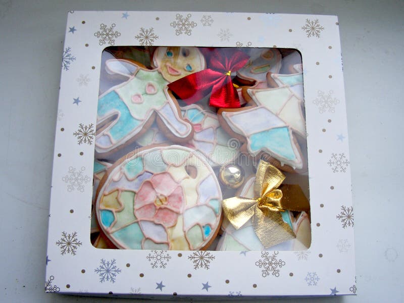 Ginger cookies in a box stock image. Image of fragrant - 108341275