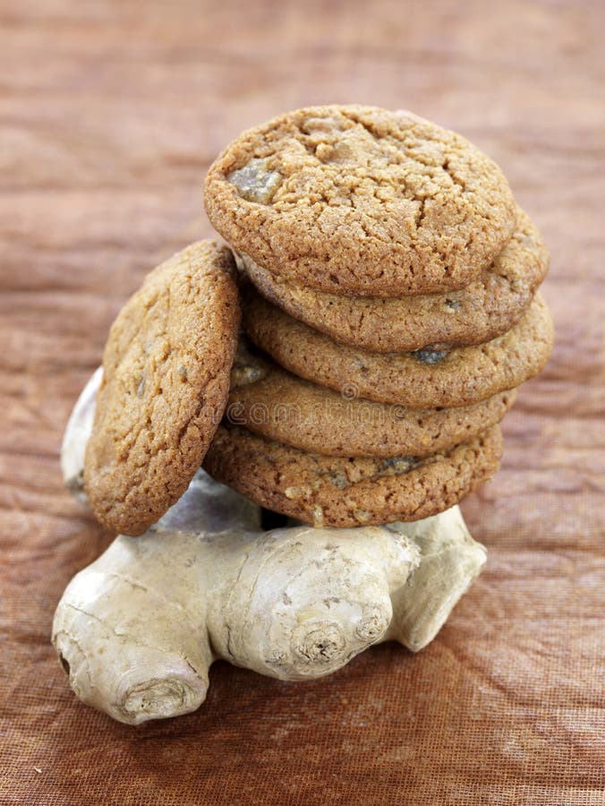 Ginger Cookies and Ginger Root Stock Image - Image of cookie ...