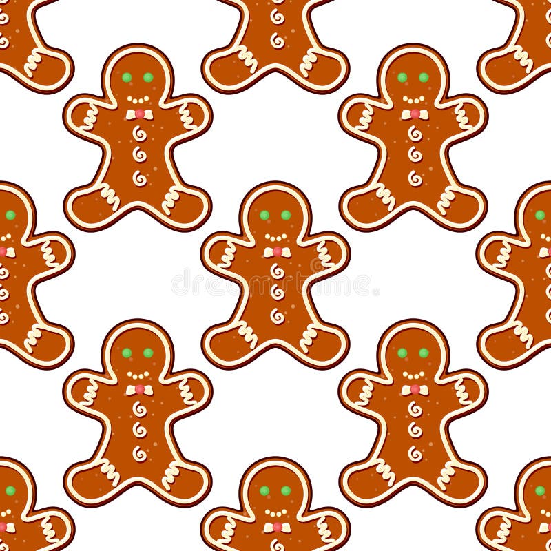Gingerbread pattern stock vector. Illustration of icons - 26306486