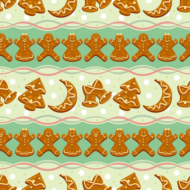 Gingerbread pattern stock vector. Illustration of icons - 26306486