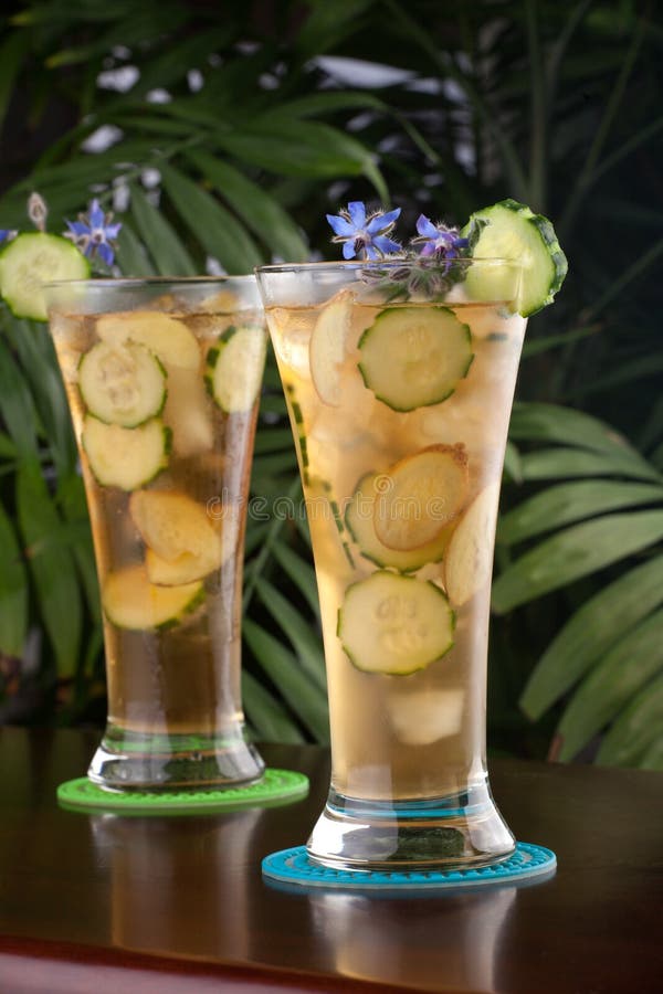 Ginger Cucumber Iced Tea stock image. Image of icetea - 19357821