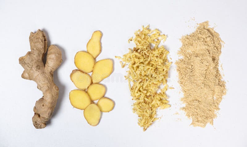 Ginger in Different States - Root, Cut Pieces, Grated, Dry Powder ...