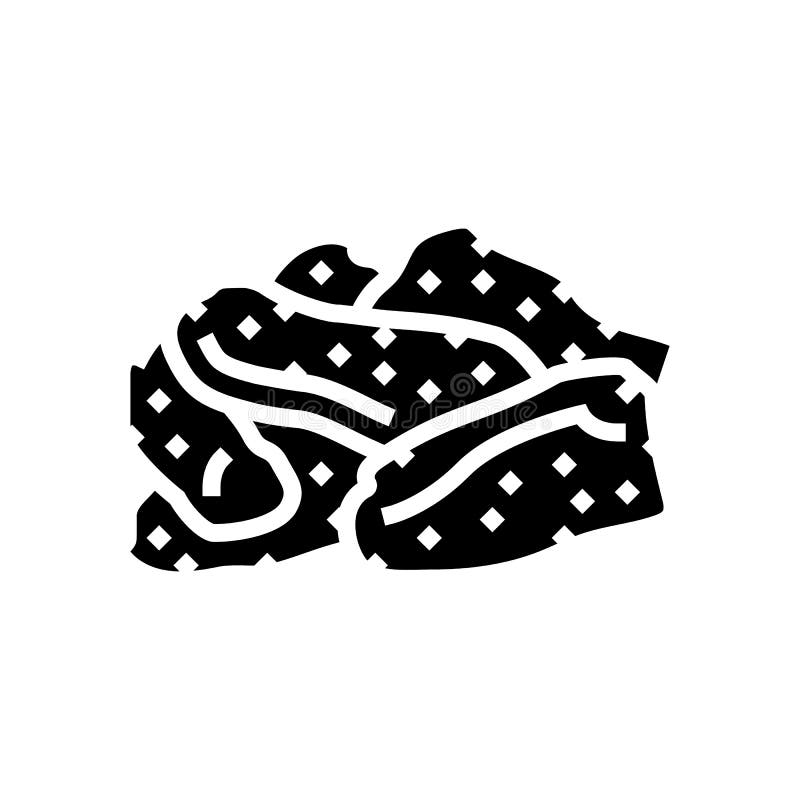 Ginger Dried Fruit Glyph Icon Vector Illustration Stock Illustration ...