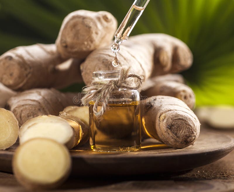 Ginger Essential oil stock photo. Image of herb, antioxidants - 73130004