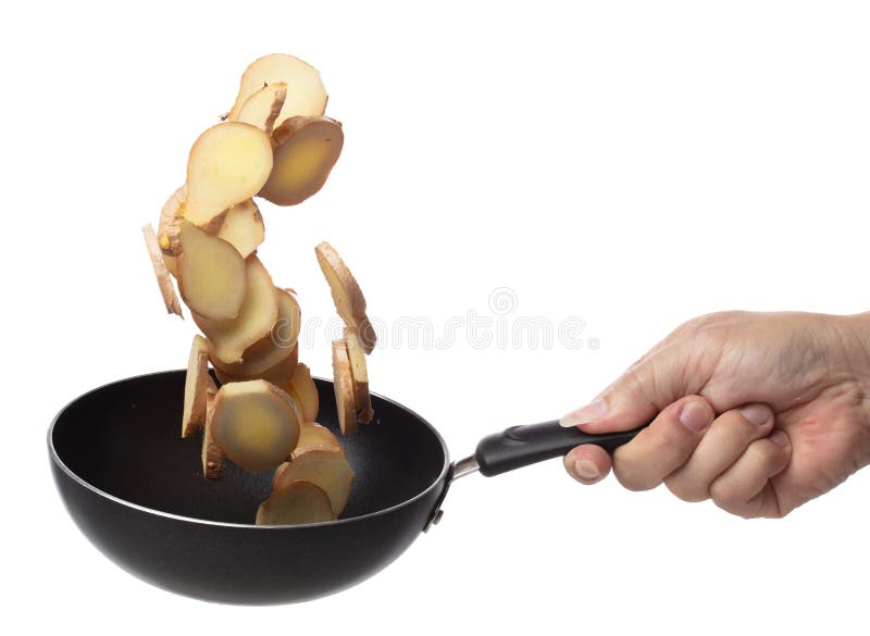 Ginger Fall Fly in Turner, Fresh Vegetable Spice Ginger Falling ...