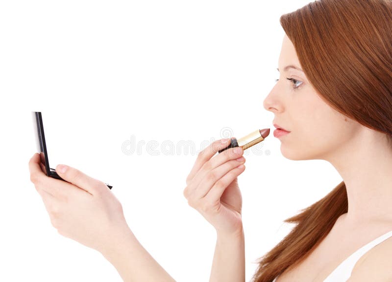 2,688 Girl Putting Lipstick Stock Photos - Free & Royalty-Free Stock ...