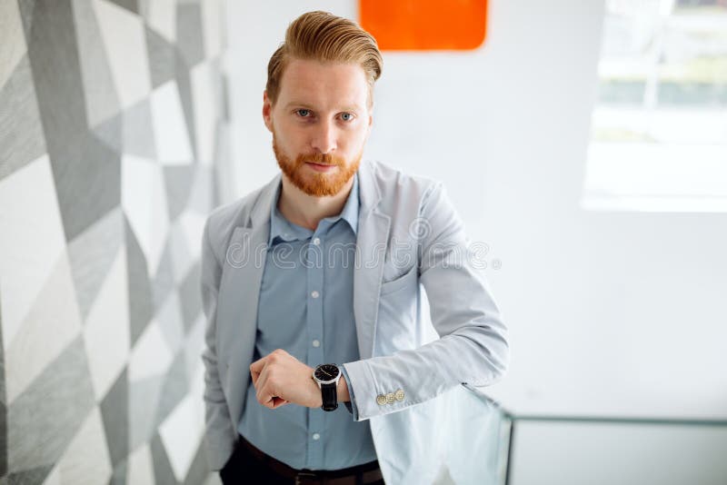 Ginger Handsome Businessman Stock Image - Image of friendly ...