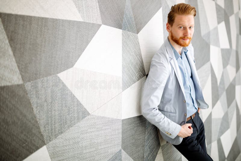 Ginger Handsome Businessman Stock Image - Image of hair, mobile: 98298779