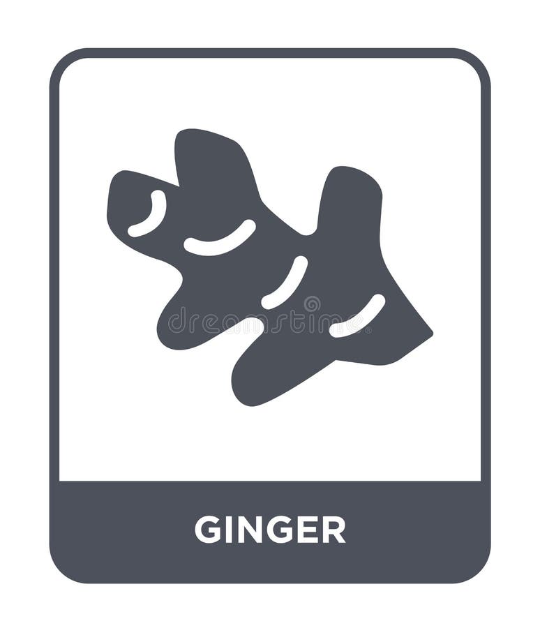 Ginger Icon in Trendy Design Style. Ginger Icon Isolated on White ...