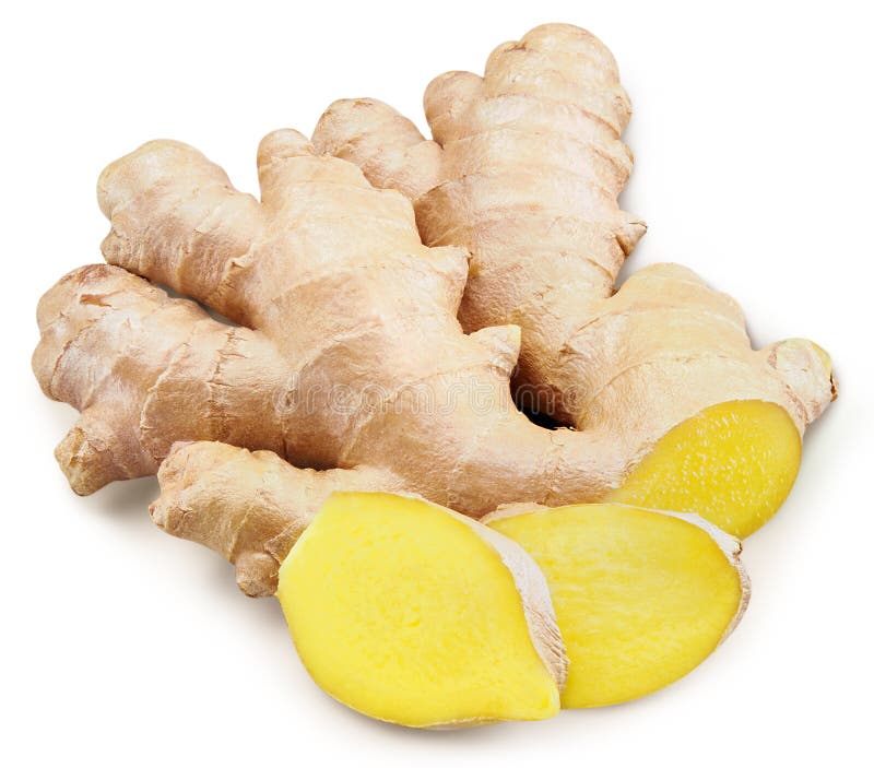 Ginger Isolated on a white stock photo. Image of nature - 111127366