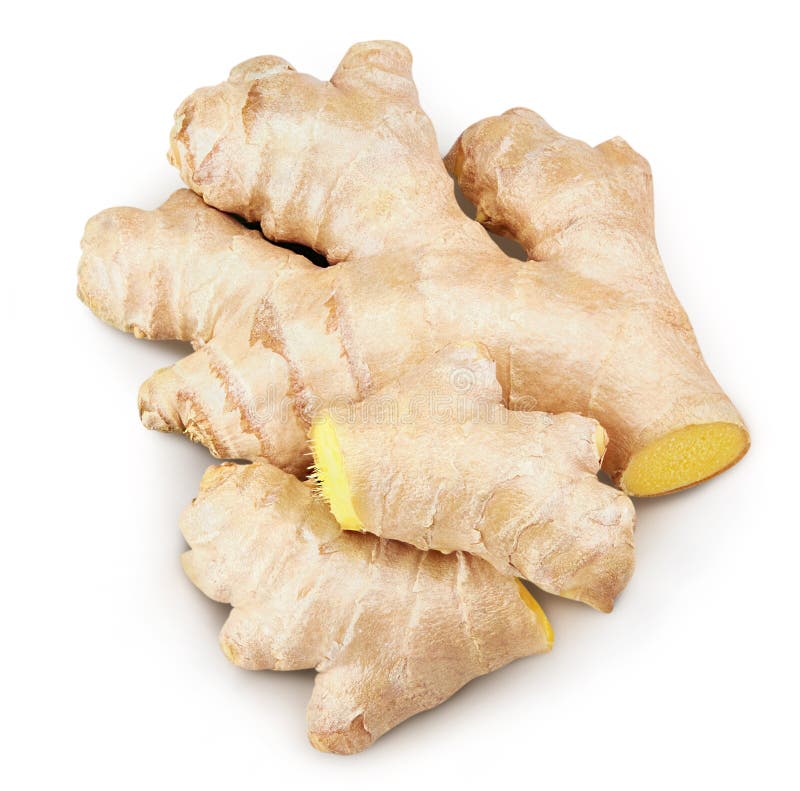 Ginger Isolated on a white stock image. Image of green - 112151957
