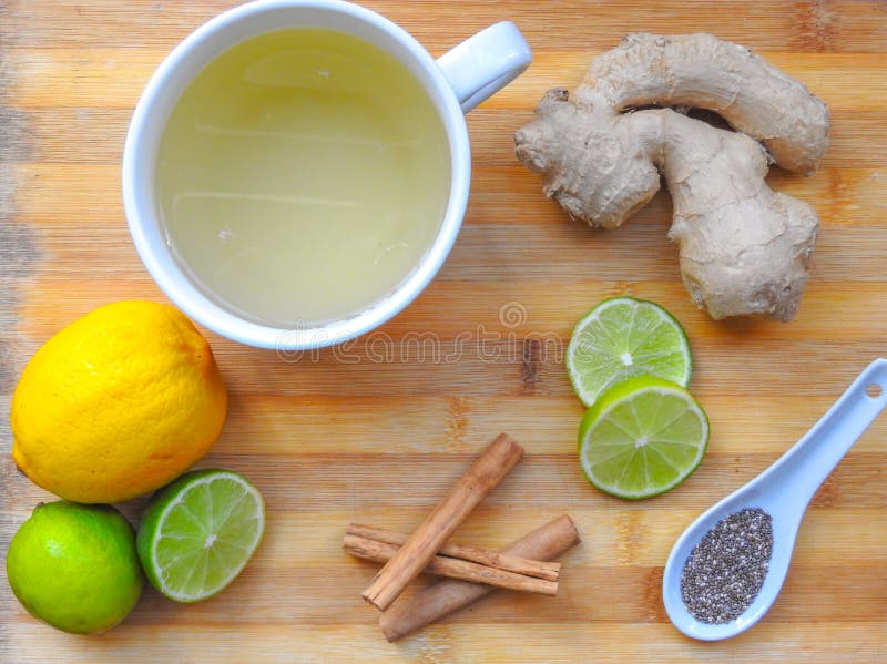 Ginger and lemon infusion stock image. Image of beauty - 160143531