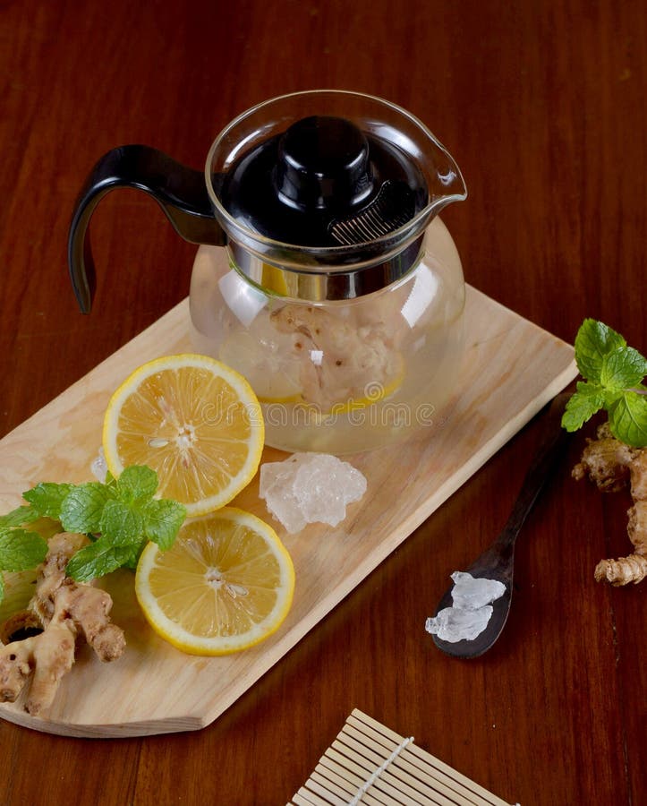 Ginger Lemon tea stock photo. Image of ginger, dish - 291103904