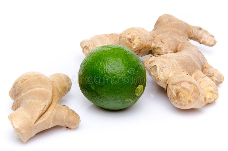 Ginger with a lime stock image. Image of limes, ripe - 42927297