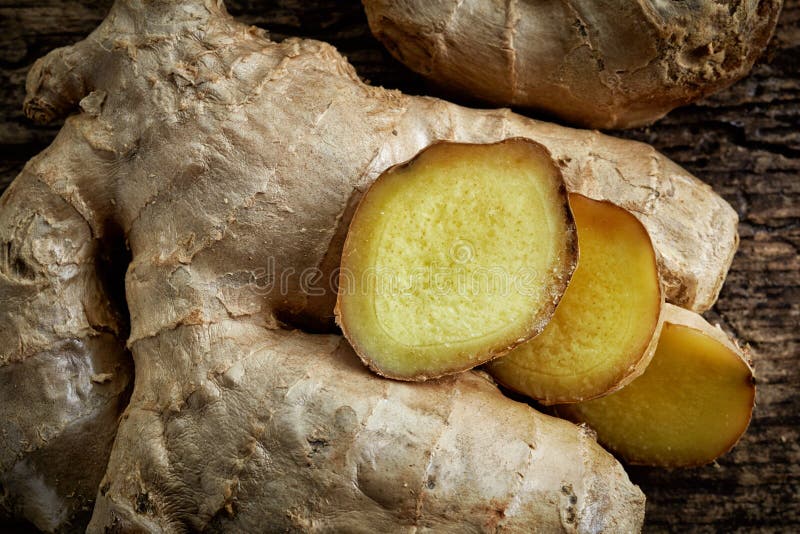 Ginger pieces macro stock photo. Image of natural, fresh - 49849128