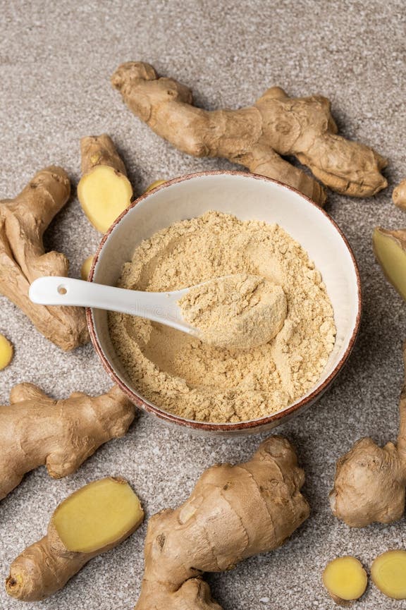 Ginger Powder, Ground Ginger Root, Top View. Stock Photo - Image of ground, seasoning: 325684052