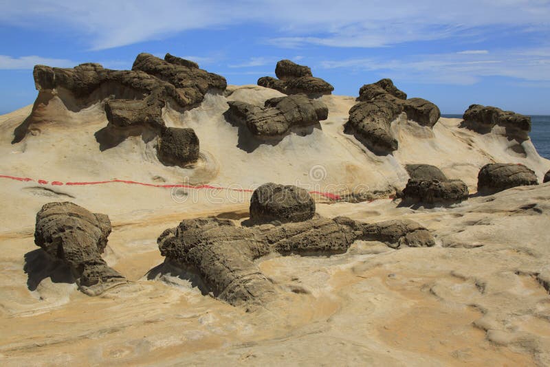 Ginger Rock Formation,Yehliu Geopark Stock Image - Image of eroded ...
