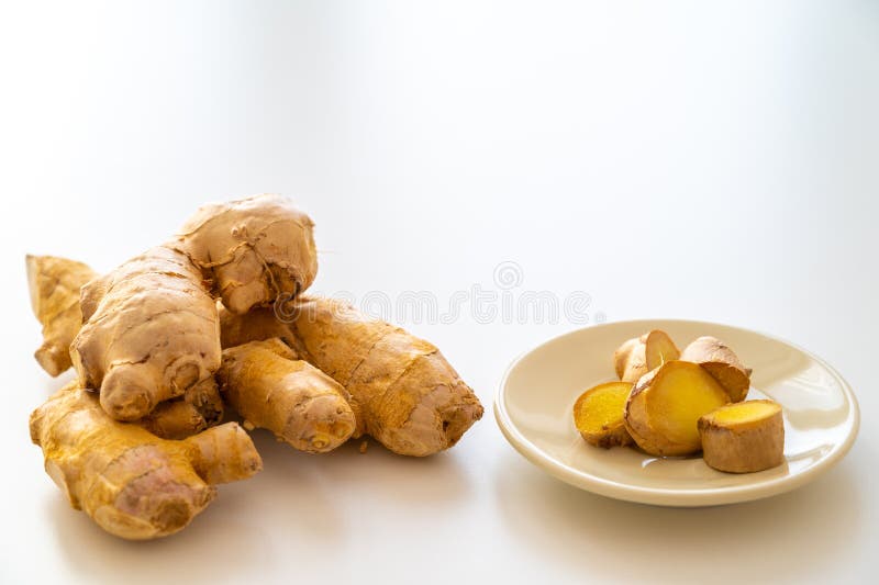 Ginger root cut. stock photo. Image of spice, ginger - 240266474