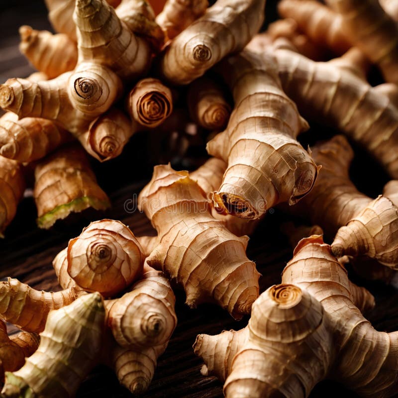 Ginger Root , Dried Spice for Cooking Stock Illustration - Illustration ...