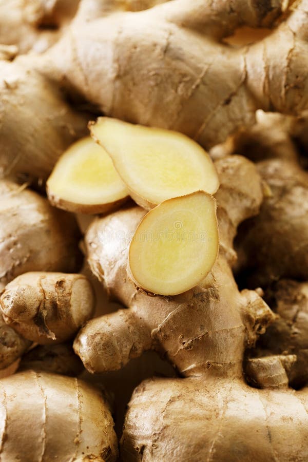 Ginger Tea with Ginger Root and Ginger Slices Stock Image - Image of ...