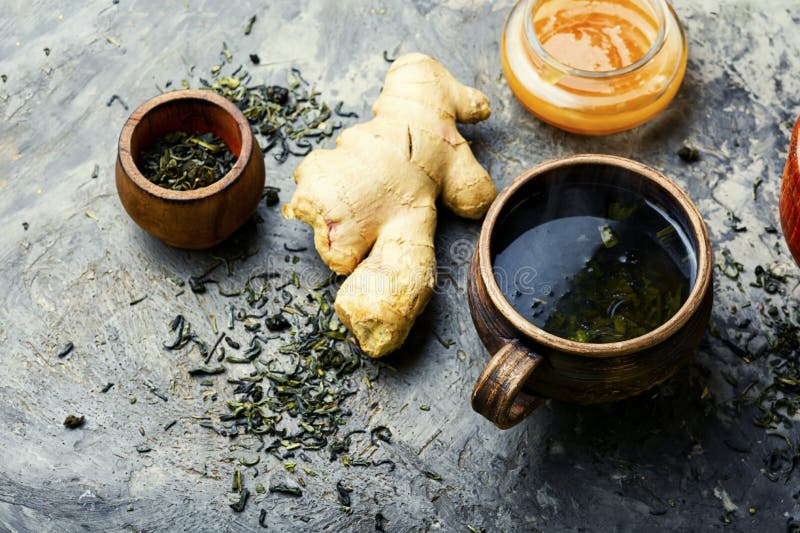Ginger root tea stock image. Image of curative, flavour - 211430519