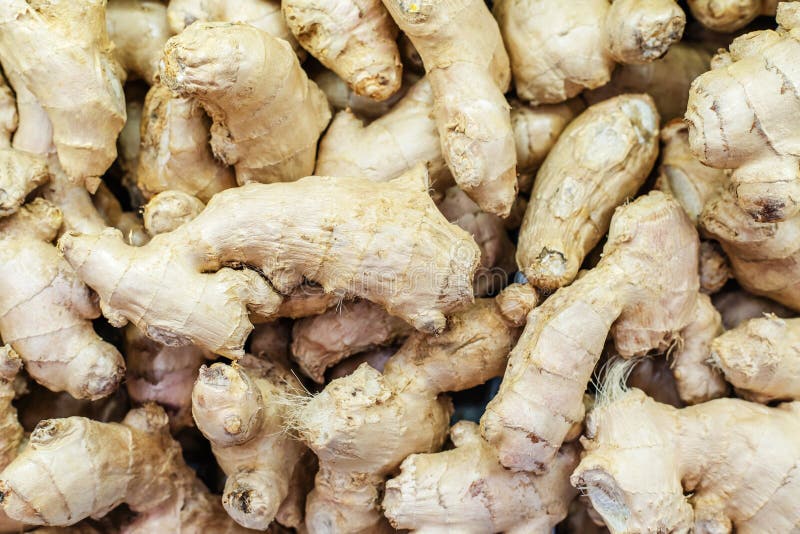 Ginger Roots on the Counter in the Store. Close-up Stock Image - Image ...