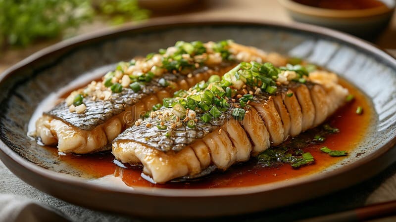 Ginger Scallion Fish with Tender Fillets and Aromatic Sauce in a ...
