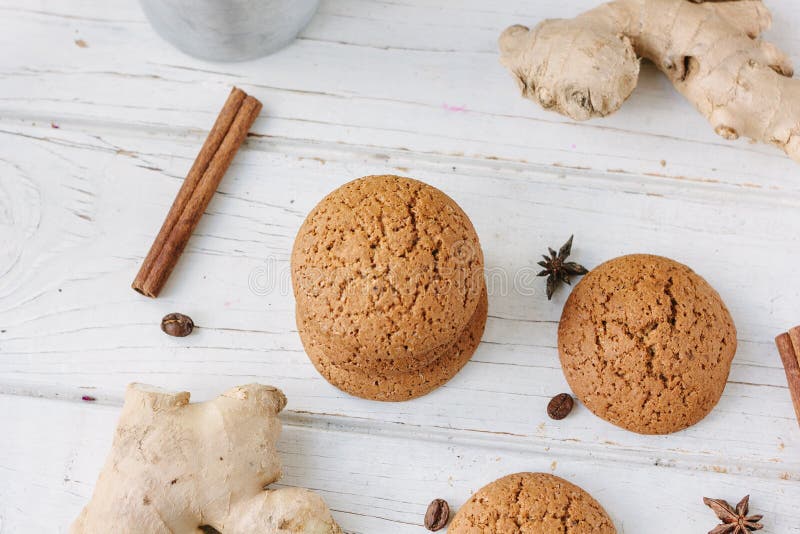 Ginger snaps on white stock image. Image of organic - 102413811