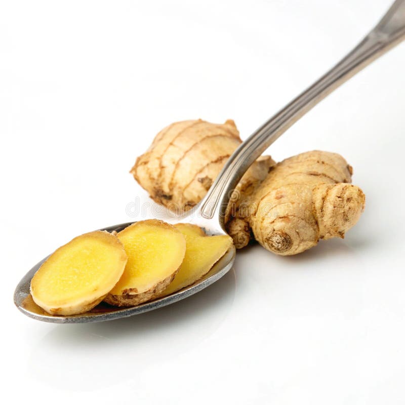 Ginger on Spoon Isolated on Transparent Background Stock Illustration ...