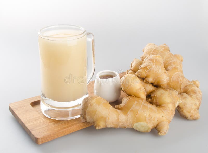 Ginger Tea or Ginger Tea with Haney on Background. Stock Image - Image ...