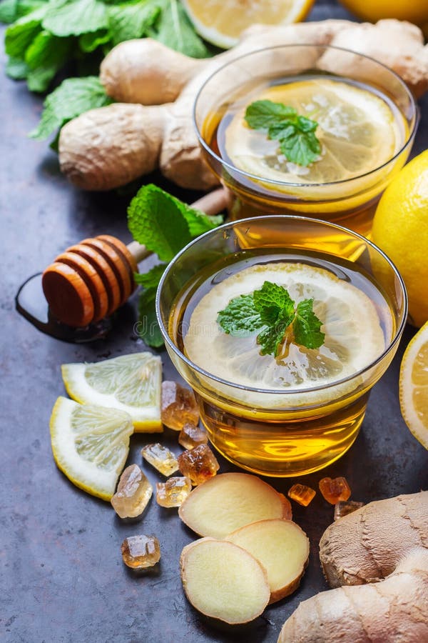 Ginger Tea in a Glass for Flu Cold Winter Days Stock Photo - Image of ...