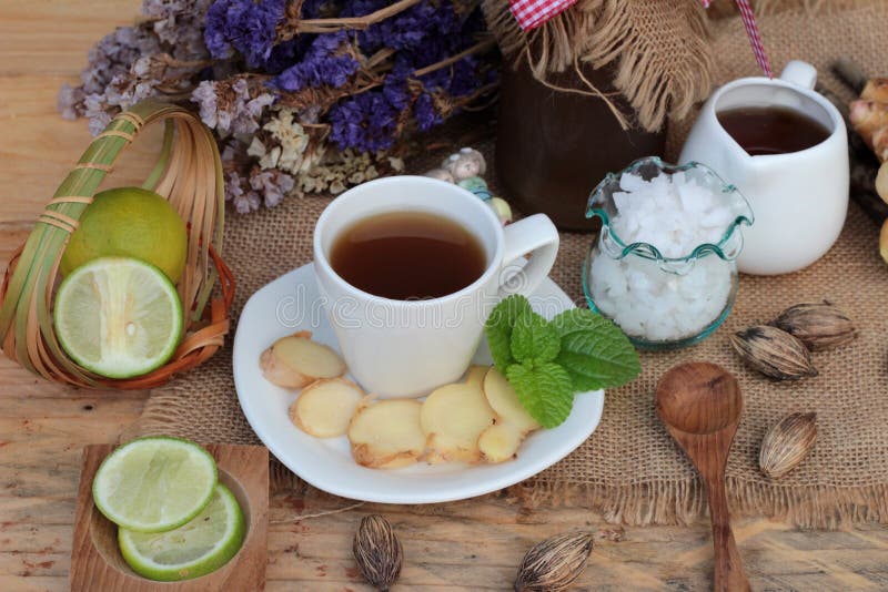 Ginger Tea with Lemon and Honey Delicious. Stock Image - Image of ...