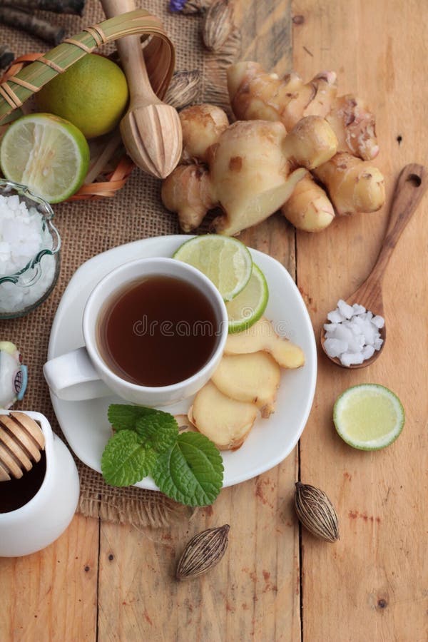 Ginger Tea with Lemon and Honey Delicious. Stock Photo - Image of ...