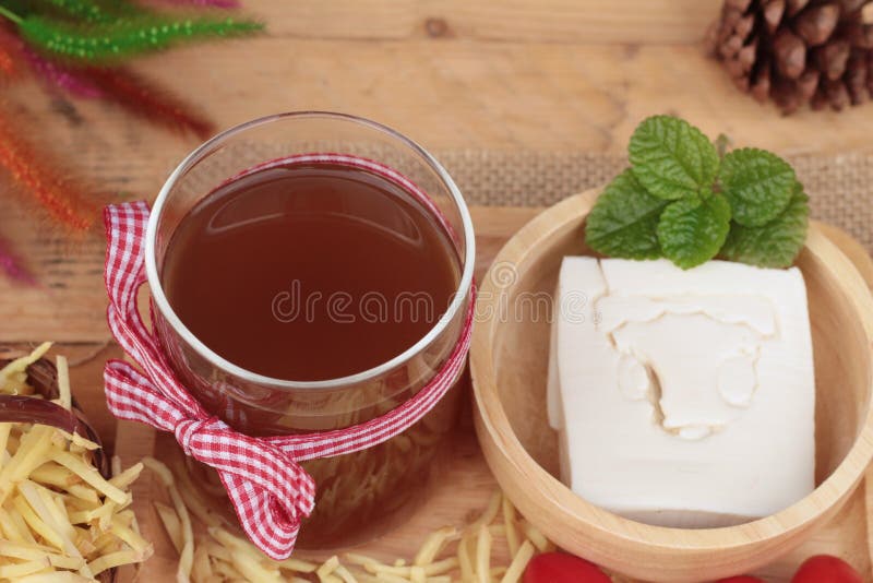 Ginger Tea and Tofu Dessert Chinese Food. Stock Image - Image of ...