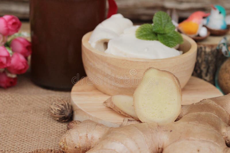 Ginger Tea and Tofu Dessert Chinese Food. Stock Image - Image of brown ...
