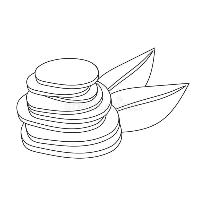 Ginger Vector Outline Icon. Vector Illustration Root on White ...