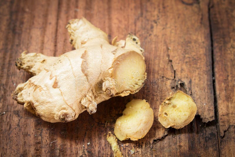 Ginger on Wood Table,still Life. Stock Image - Image of medicine ...
